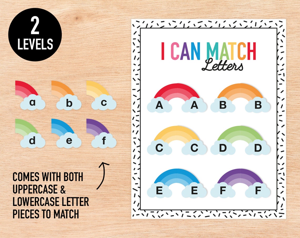 Printable A-Z Letter Matching Activity Alphabet Puzzle - Etsy