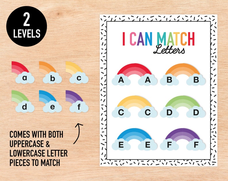 Printable A-Z Letter Matching Activity, Alphabet Puzzle, Preschool ...