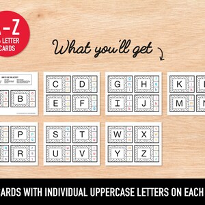 26 Printable Alphabet Matching Cards, A-Z Uppercase & Lowercase Letter ...