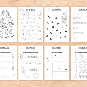 Space Preschool Worksheets and Activities, Early Learning Binder Packet ...