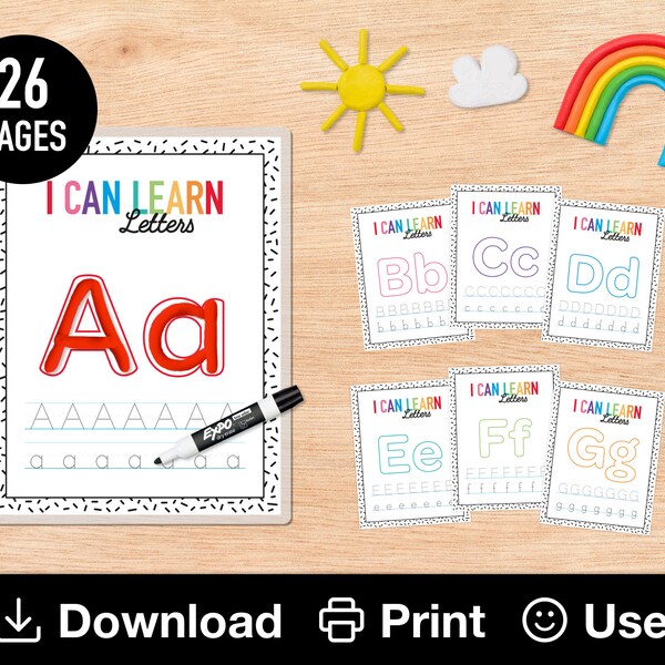 Printable Uppercase Lowercase Letter A - Etsy