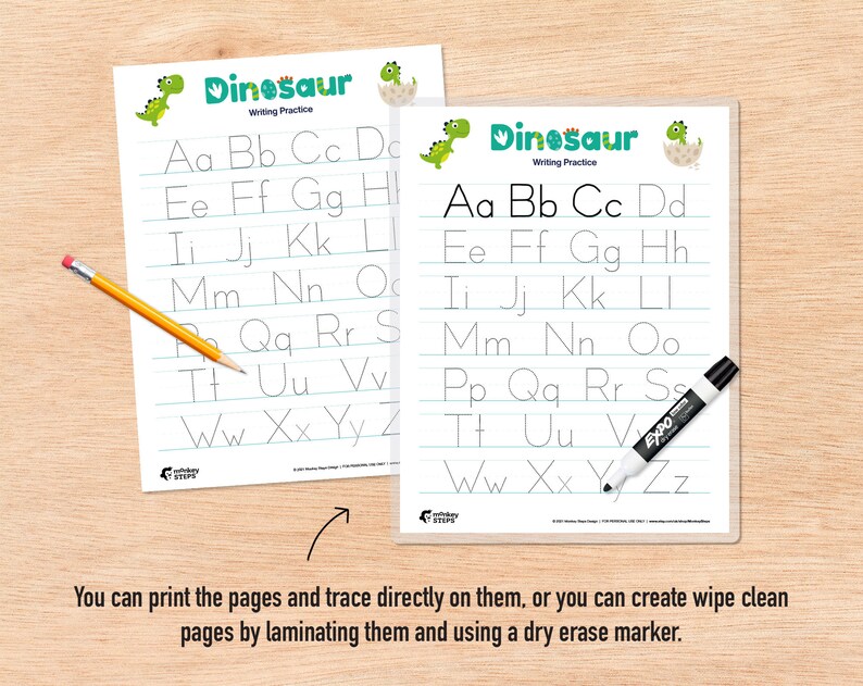 Dinosaur Themed Printable Learning Packet 20 Preschool | Etsy