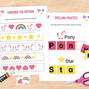 Little Pony Busy Book Activities for Toddler Girl, Printable Packet for ...