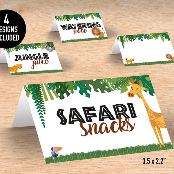 Safari Food Labels - Etsy