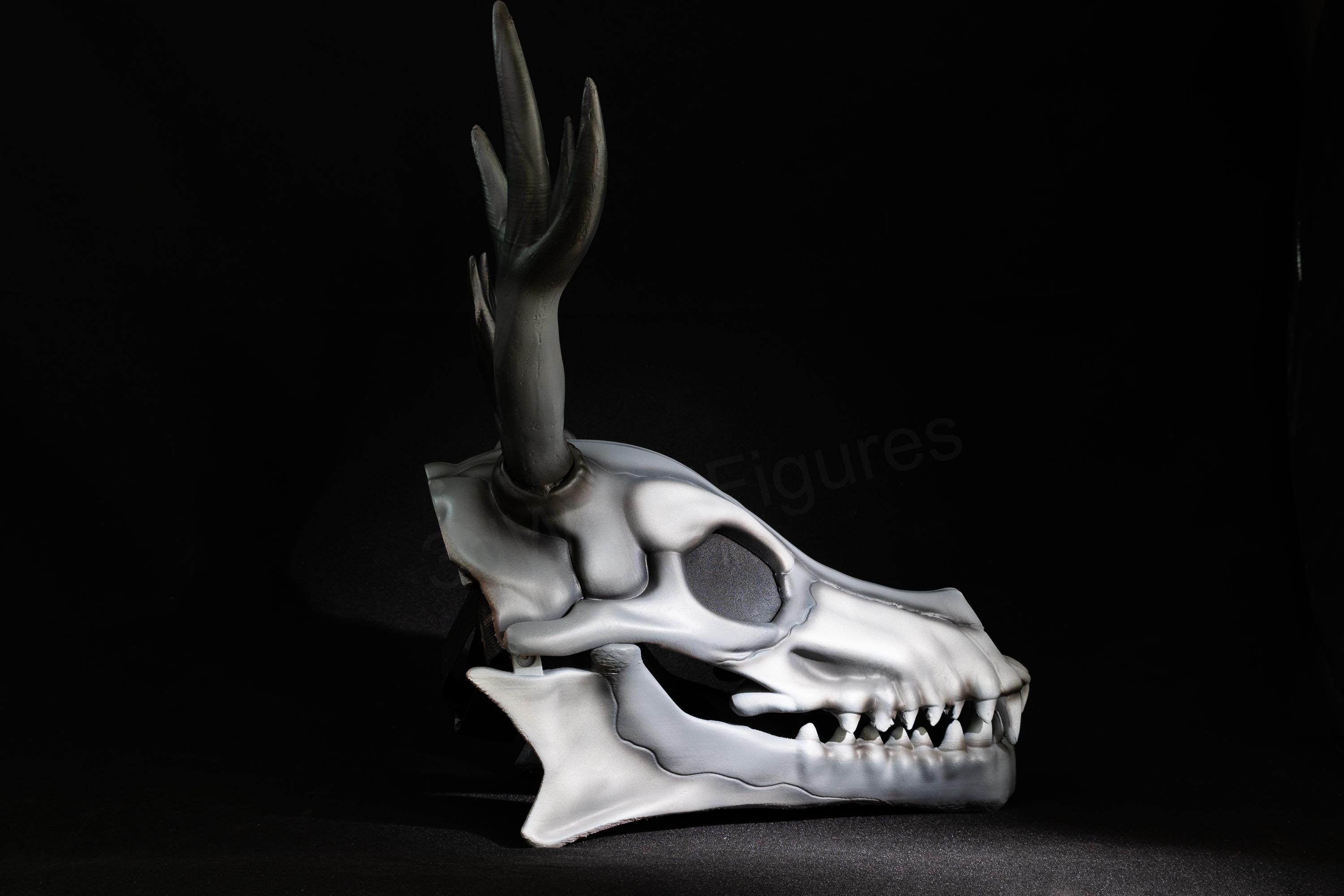 Wendigo Skull Mask Moving Jaw – Deer Skull Helmet – Skull Mask With ...