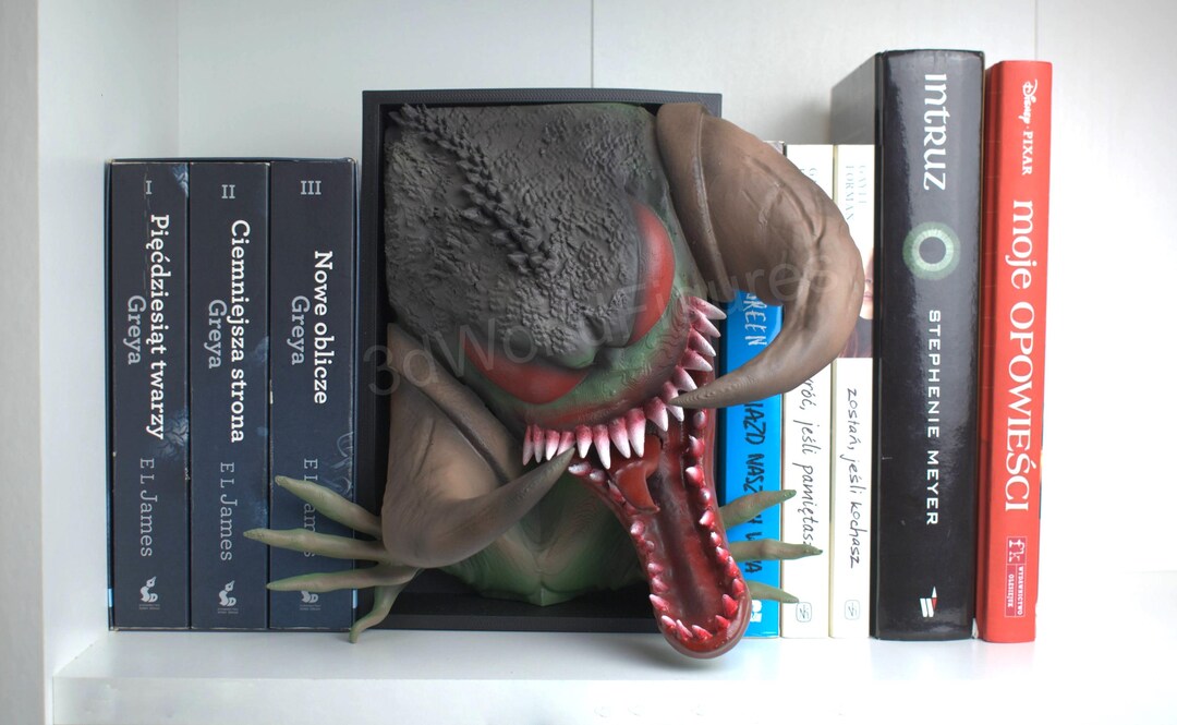 Monster Book Nook - Handmade Fantasy Bookshelf Insert - Unique Bookcase ...