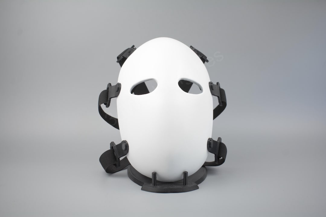 Tactical Mask White – Blank Cosplay Mask, Airsoft Face Mask, Halloween ...
