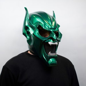 Green Goblin Mask Sinister Goblin King Mask Handcrafted Villainous ...