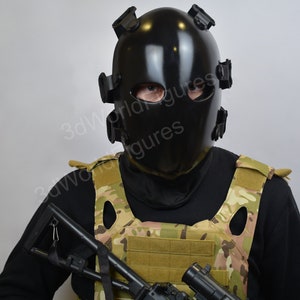 Hunter Mask – Black Tactical Face Mask – Wearable Cosplay Mask ...
