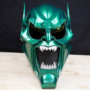 Green Goblin Mask Sinister Goblin King Mask Handcrafted Villainous ...