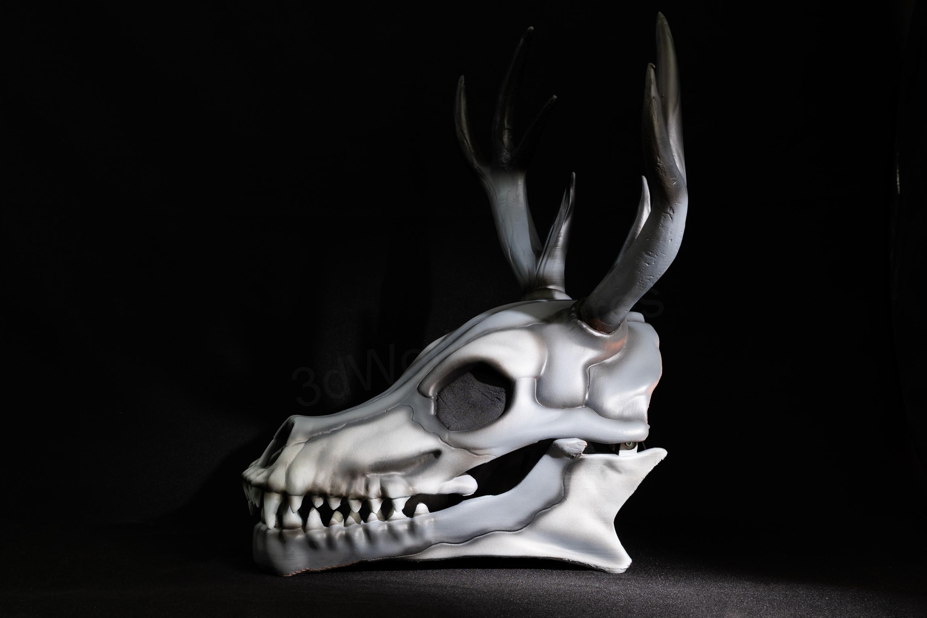 Wendigo Skull Mask Moving Jaw – Deer Skull Helmet – Skull Mask With ...