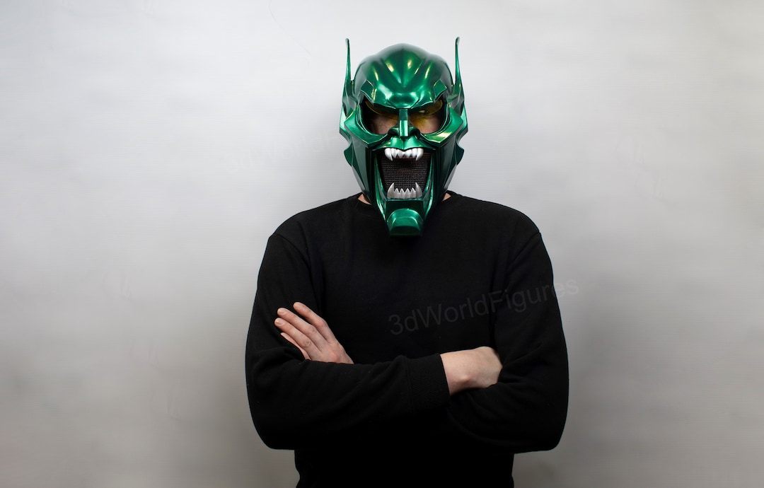 Green Goblin Mask Sinister Goblin King Mask Handcrafted Villainous ...