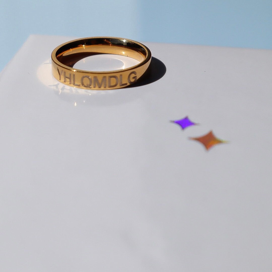 BB Custom Engraved Ring | Etsy