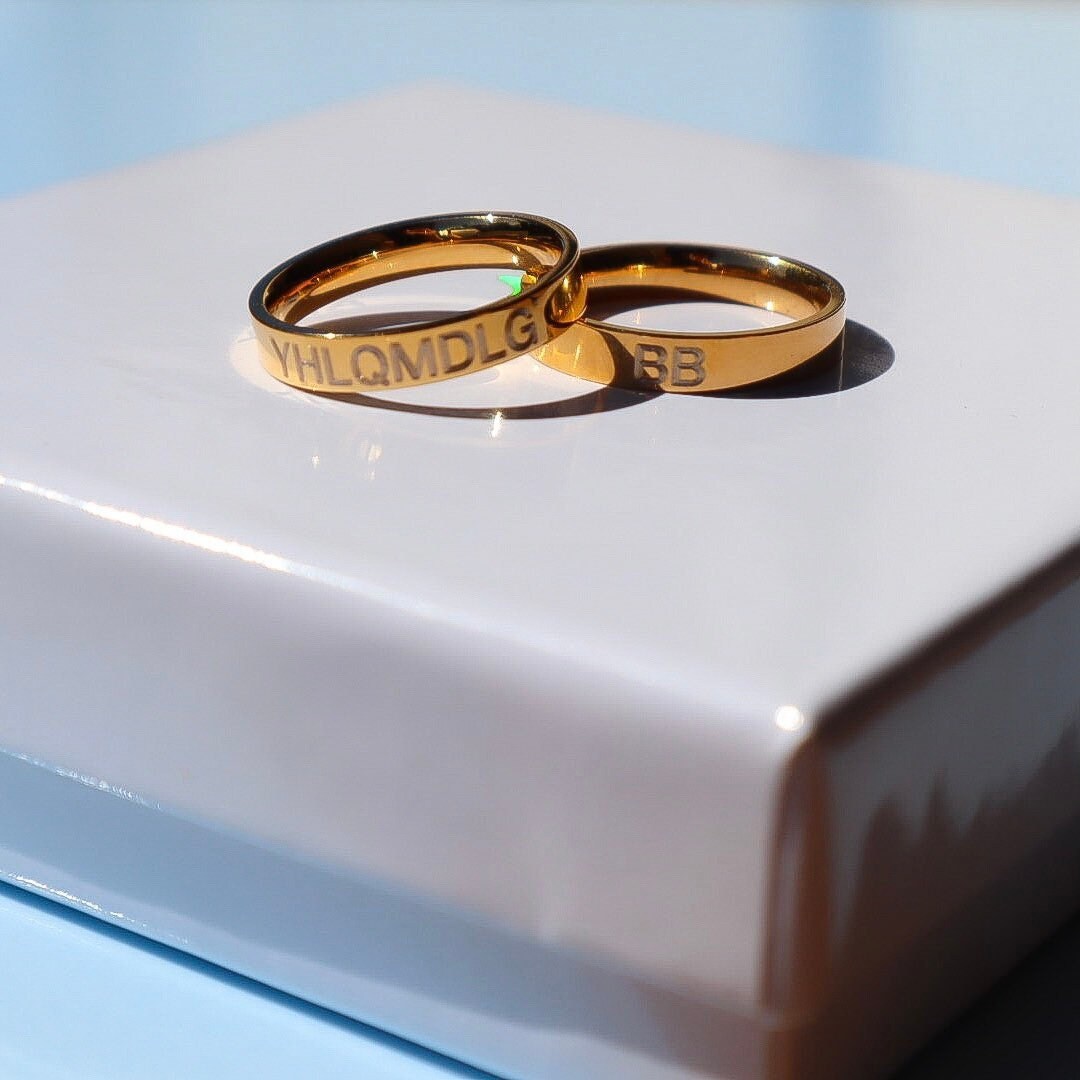 BB Custom Engraved Ring - Etsy