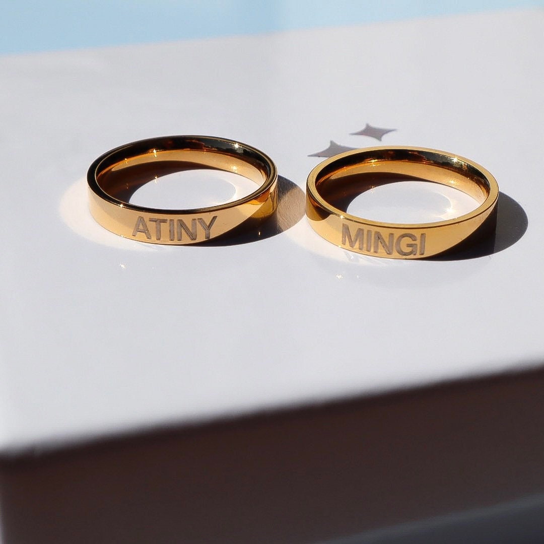 ATINY Custom Engraved Ring - Etsy