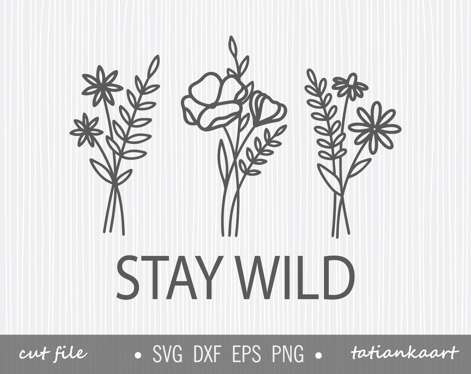 Wildflower Cricut Svg Wild And Free Svg Files For Cricut Etsy