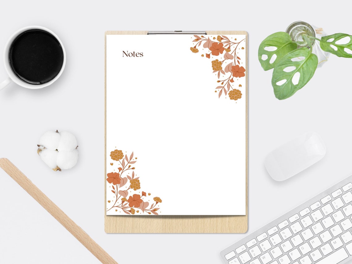 Printable Stationery Paper Floral Lined Note Paper PDF Goodnotes ...