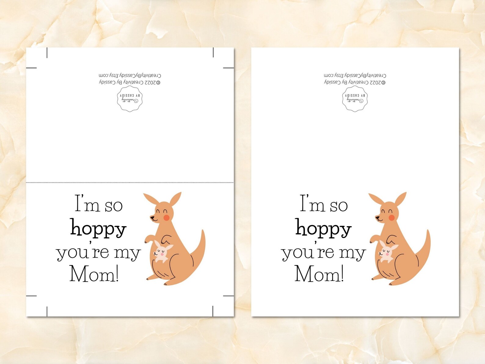 From Child to Mom Printable Mother’s Day Card | Funny Cute Kangaroo ...