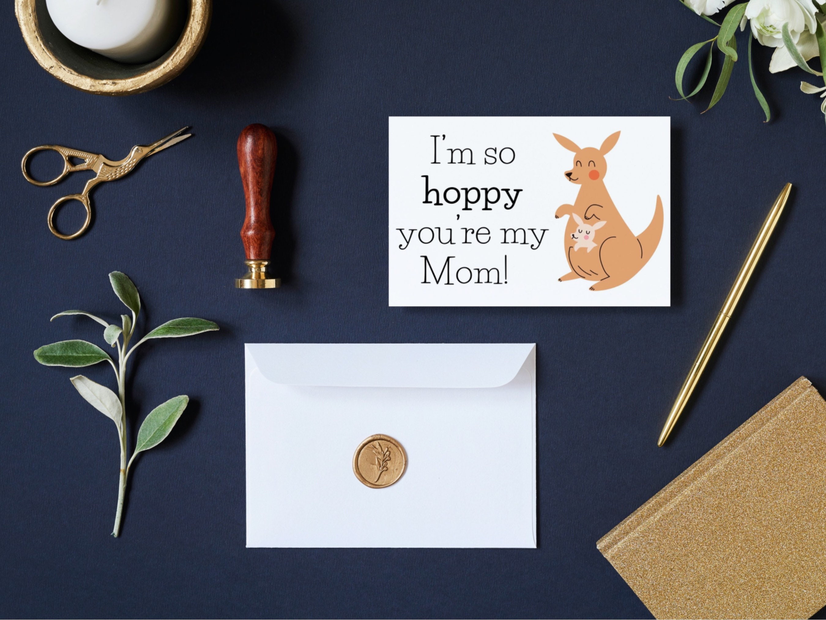 From Child to Mom Printable Mother’s Day Card | Funny Cute Kangaroo ...