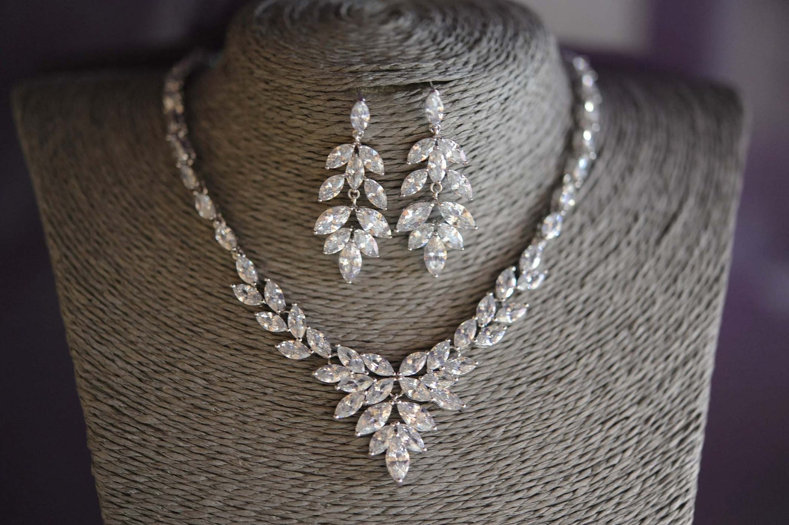 Bridal Tiara Set for Bride Wedding Jewelry Necklace and | Etsy