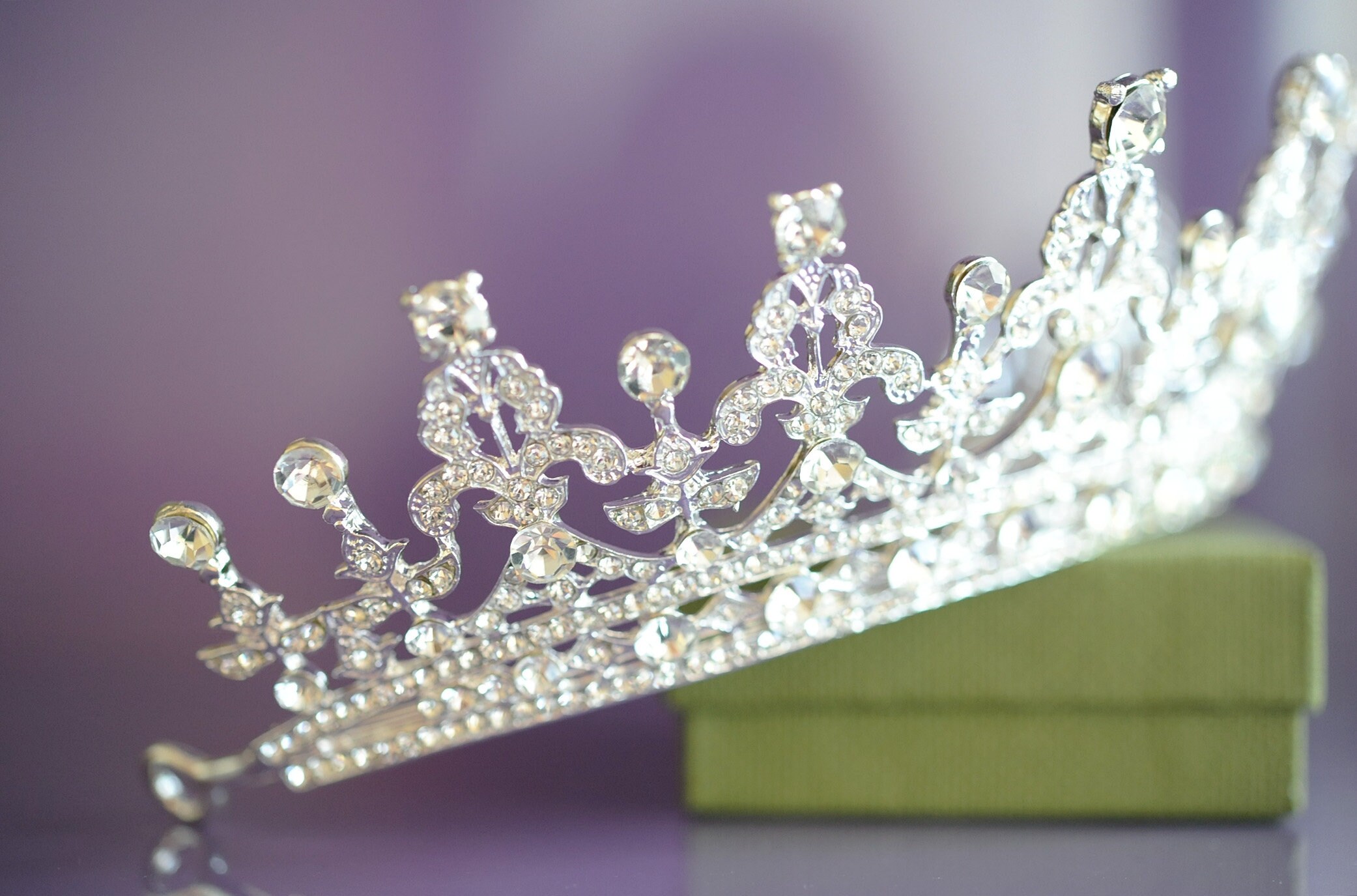 Bridal Tiara With Crystals for Bride Silver Royal Tiara - Etsy