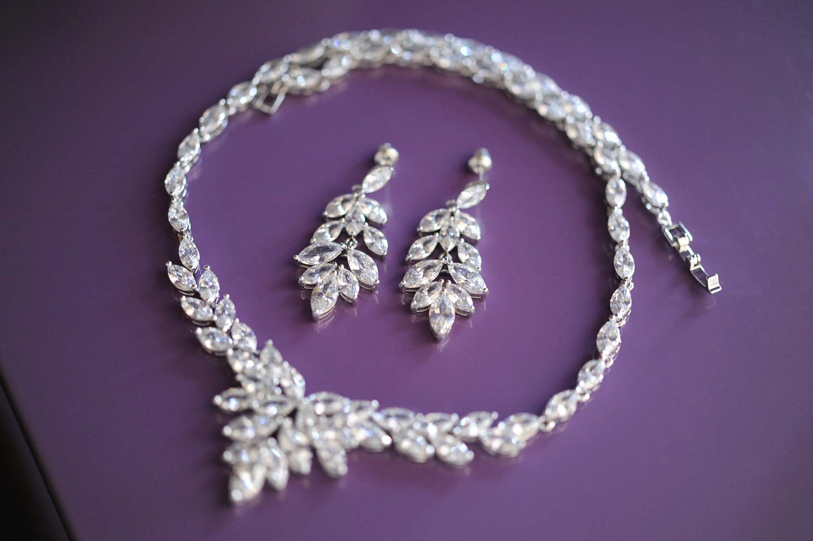 Bridal Tiara Set for Bride Wedding Jewelry Necklace and | Etsy