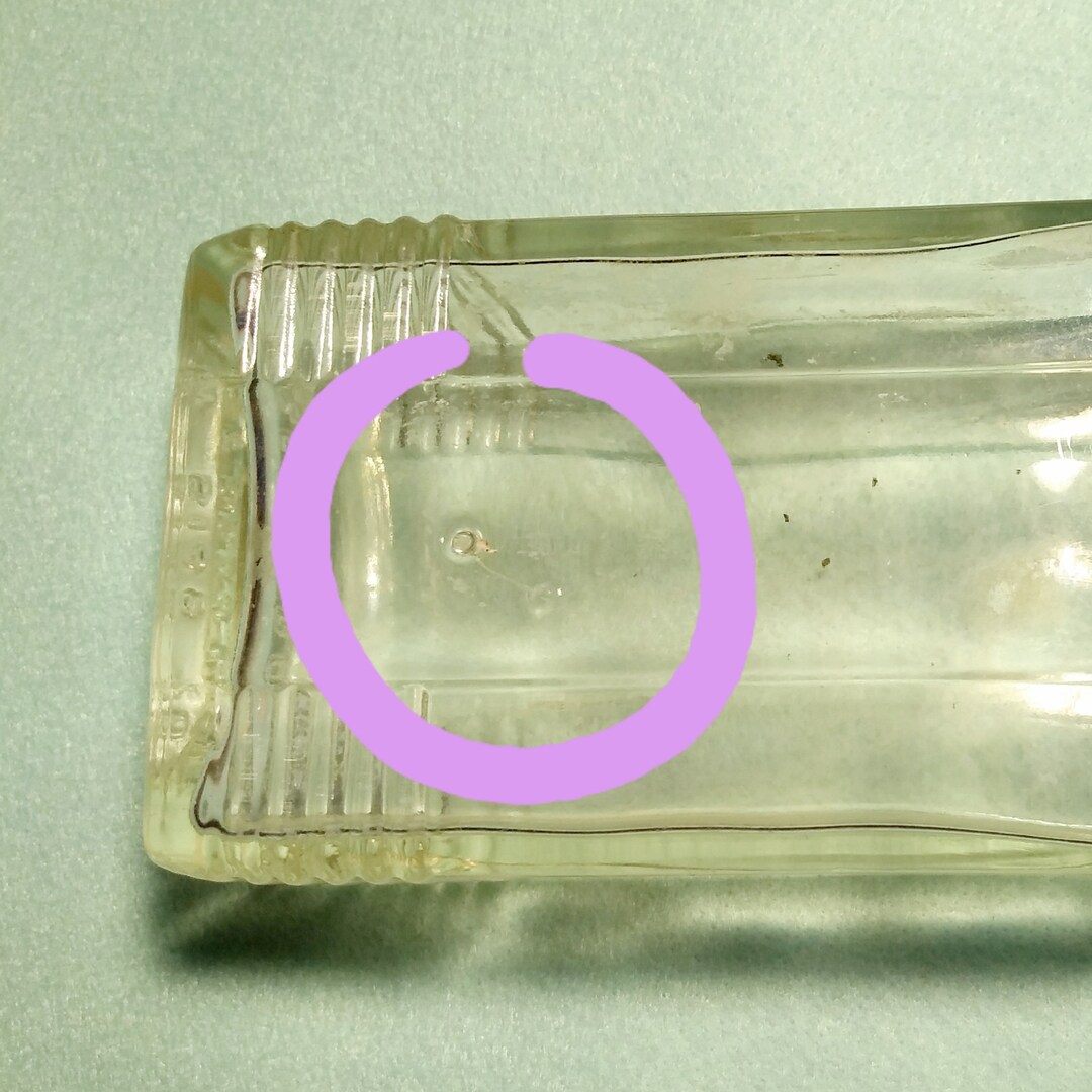 Vintage Bottle With Rare Imperfection: Thread of Glass Through Center ...