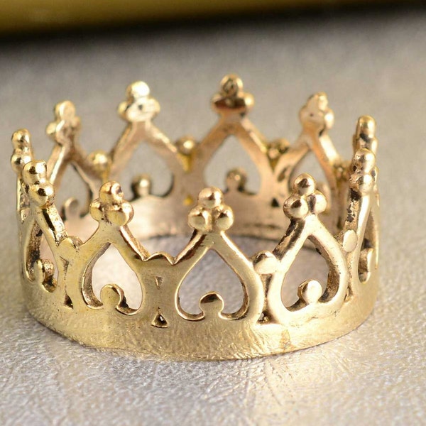 Gold Crown Ring - Etsy