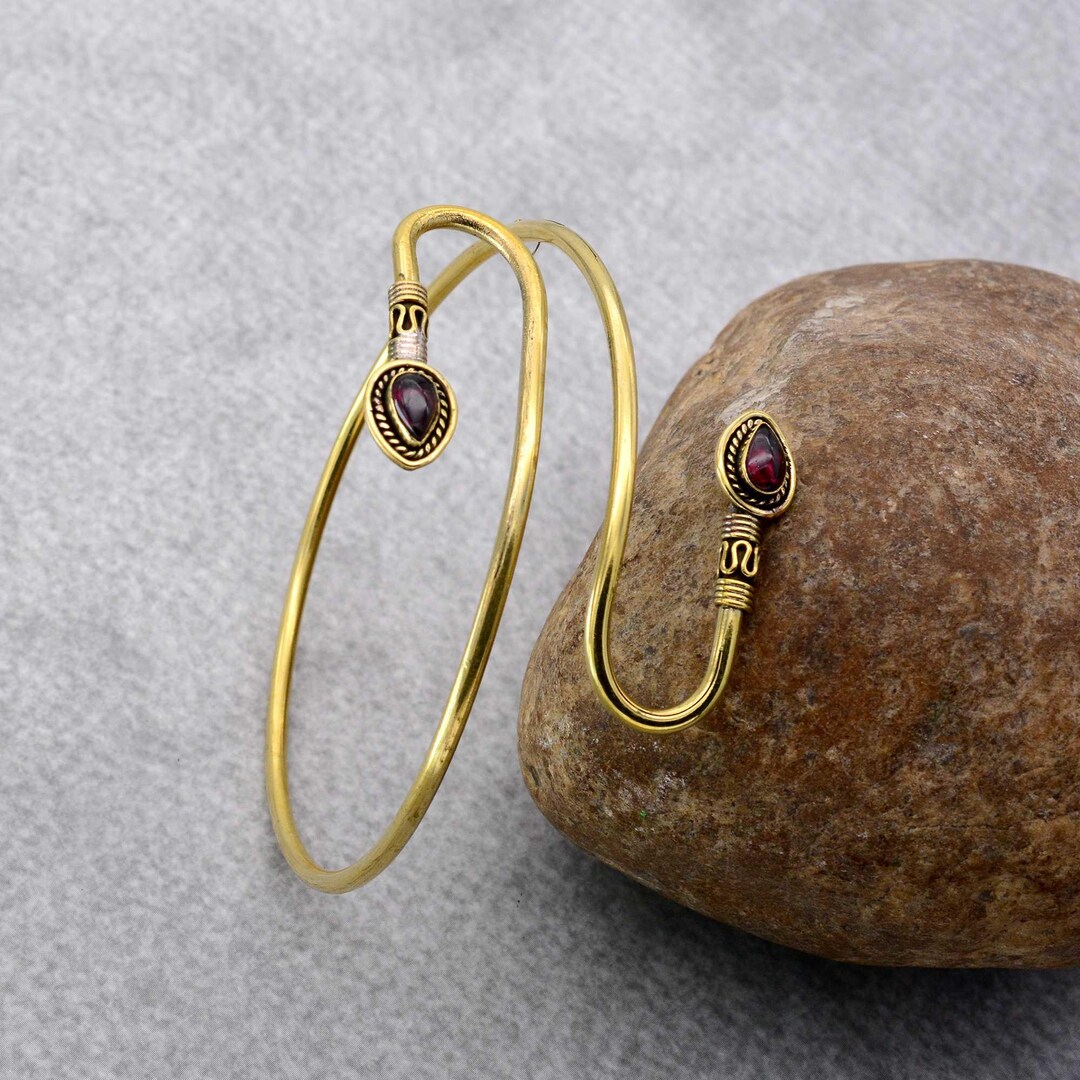 Boho Arm Cuff, Gold Gemstone Upper Body Jewelry, Trendy Summer Gifts ...