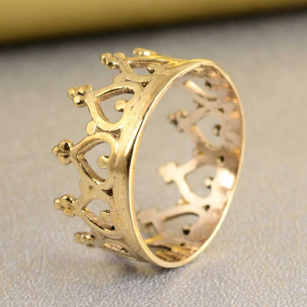 Gold Crown Ring - Etsy