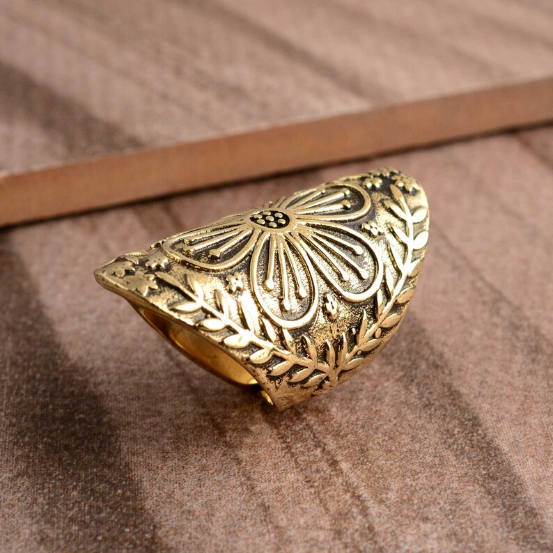 Mandala Ring Boho Ring Sacred Geometry Ring Meditation - Etsy