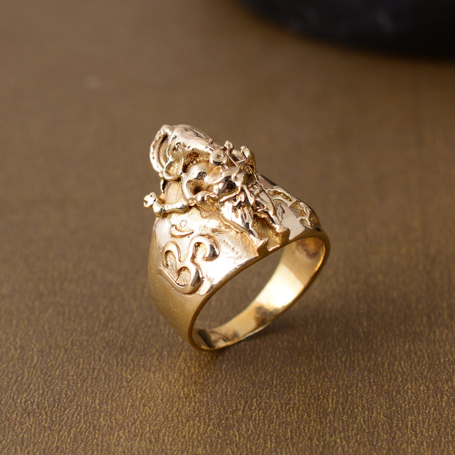 Lord Ganesh Ring Shiv's Son Ring Brass Ring Religious - Etsy