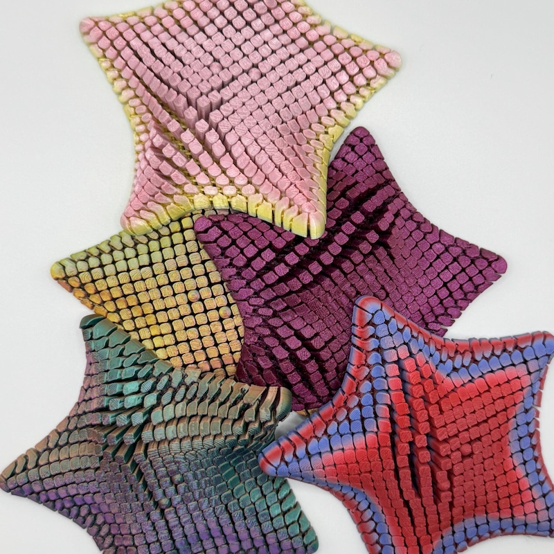 3d Printed Flexi Star - Etsy