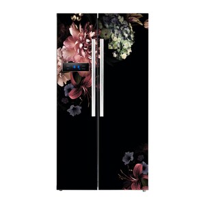 Dark Flower Decal Fridge,roses Floral Wall Fridge Stickers, Peel ...