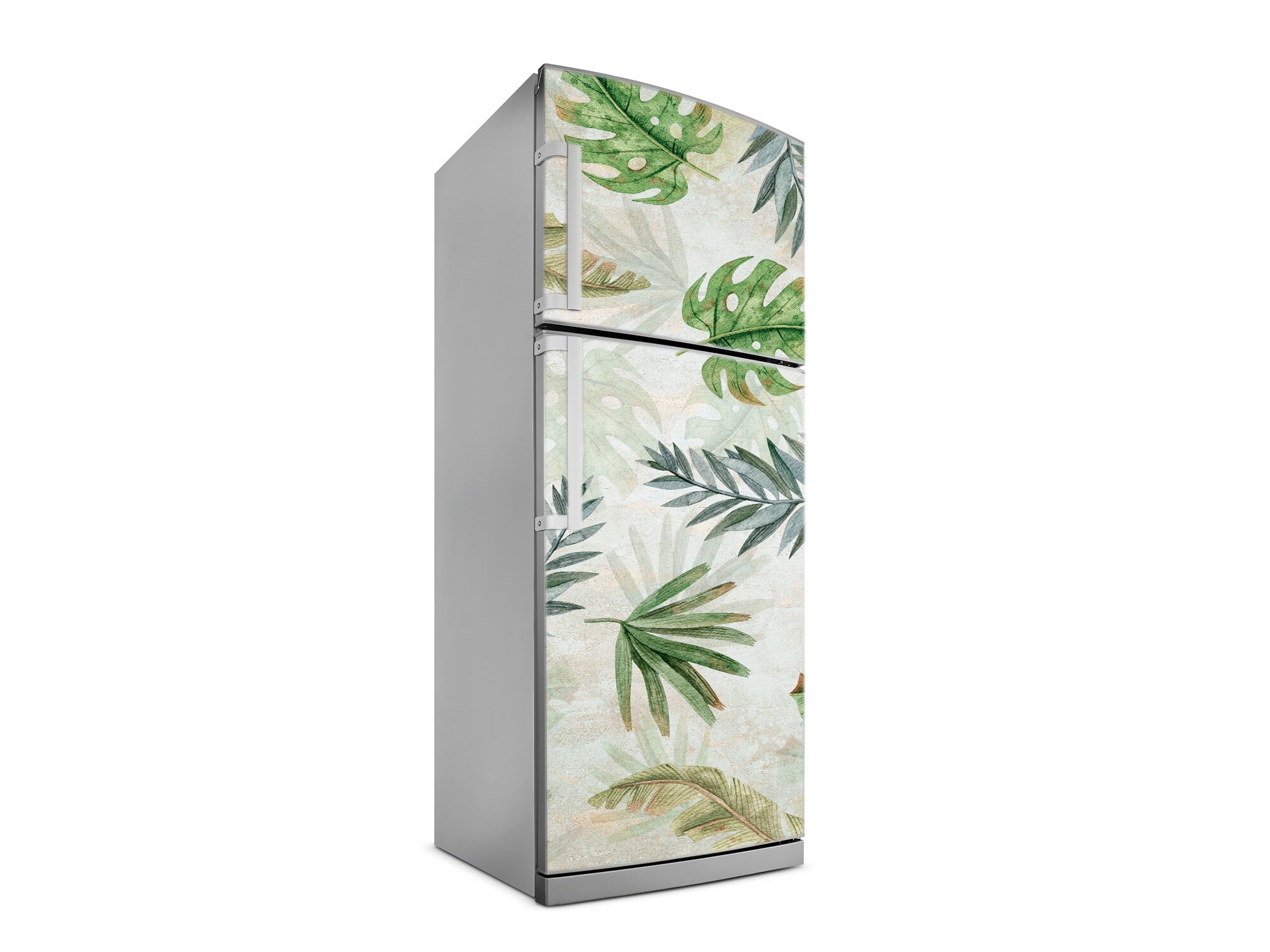 Tropical Leaves Decal Fridge Large Floral Leaf Wall Fridge | Etsy