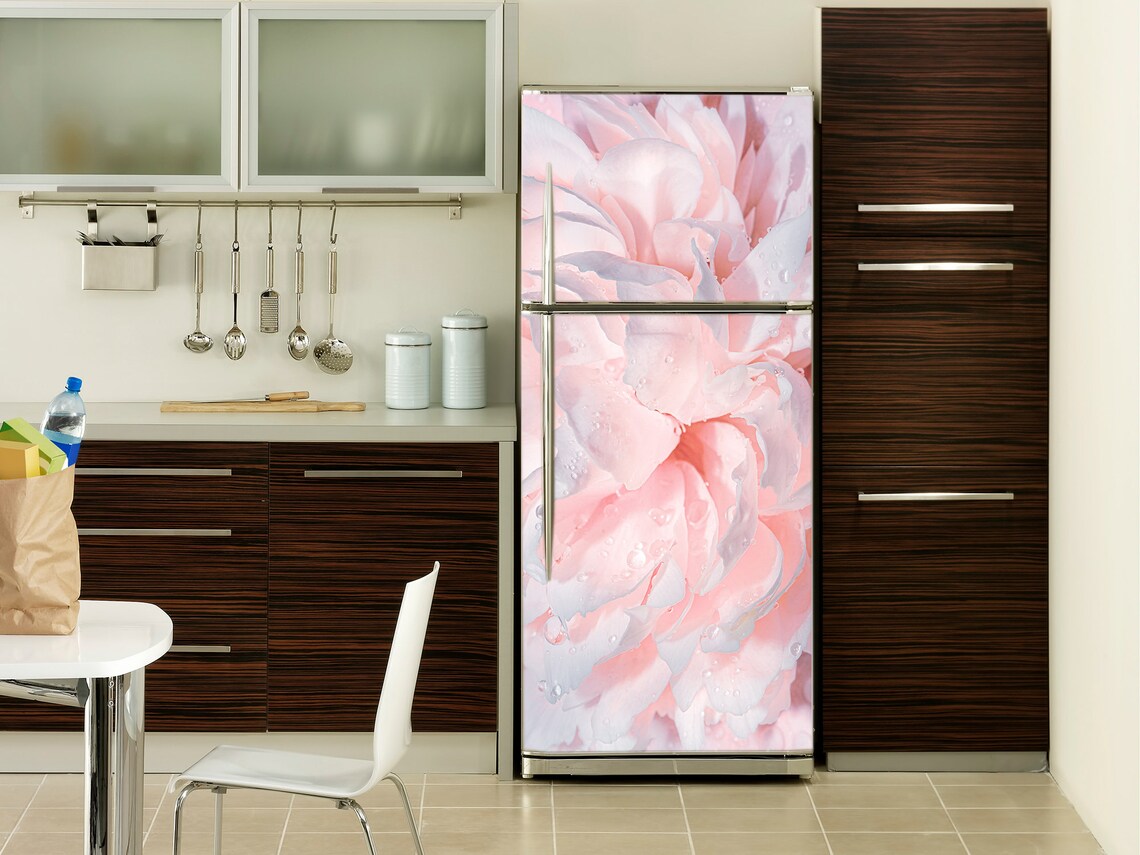 Pink Fridge Wrap Marble Refrigerator Decal Cover Peel and - Etsy