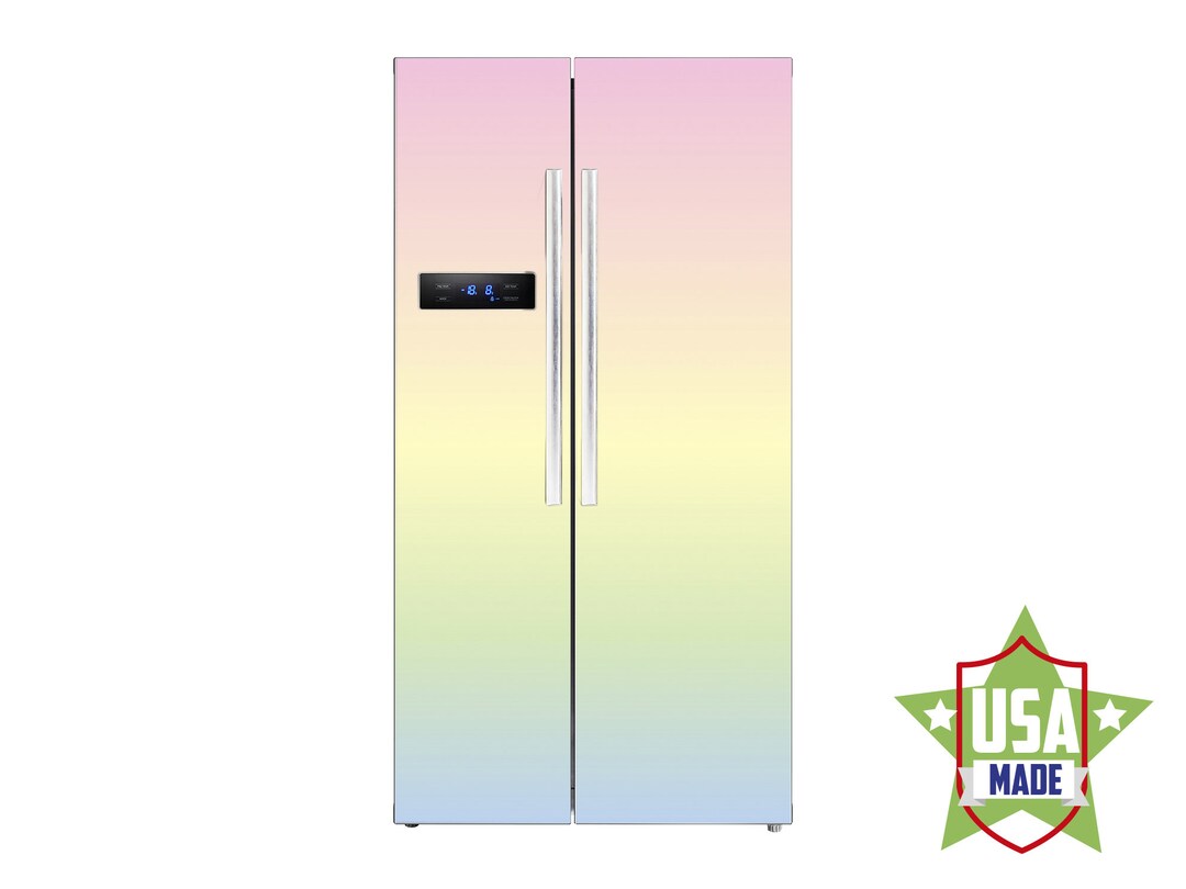 Rainbow Refrigerator Door Sticker, Fridge Shroud & Stick Sticker, Shell ...