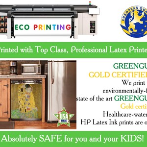 Dishwasher Machine Vinyl Stickers, Klimt the Kiss Oil Painting Decal ...