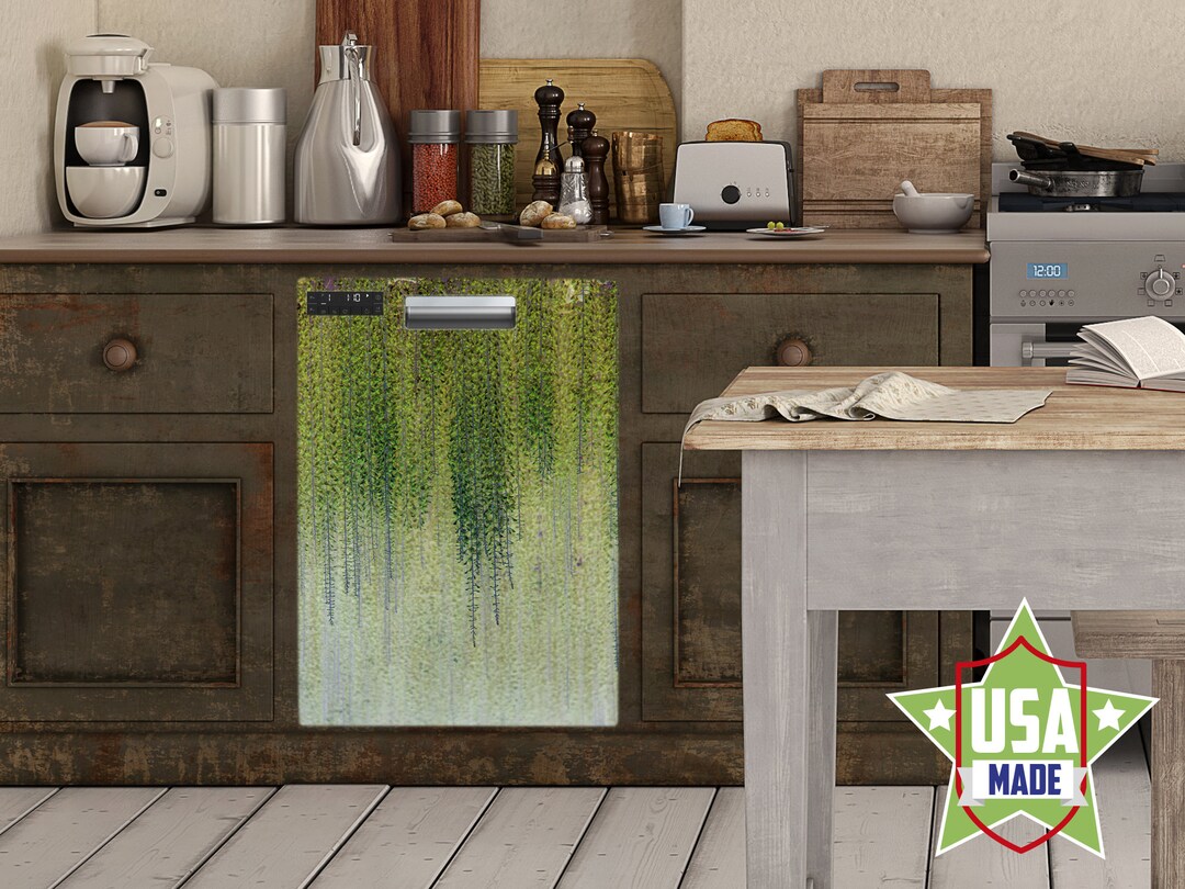 Dishwasher Machine Vinyl Stickers, Flower Decal , Peel & Stick Self ...