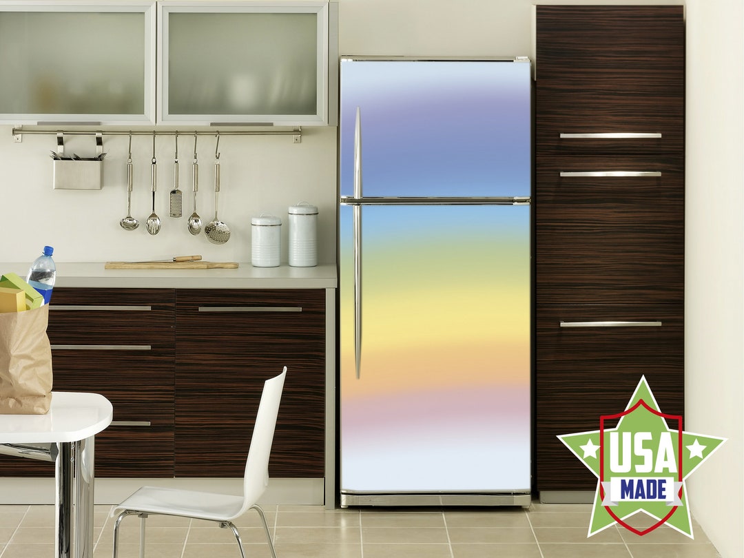 Rainbow Refrigerator Door Sticker, Fridge Shroud & Stick Sticker, Shell ...