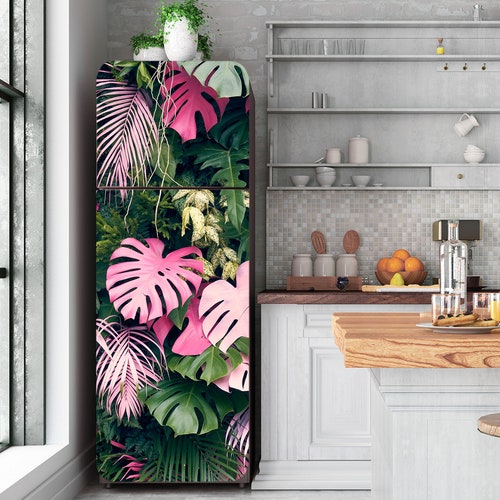 Green Leaf Decal Fridge Floral Leaf Wall Fridge Stickers - Etsy