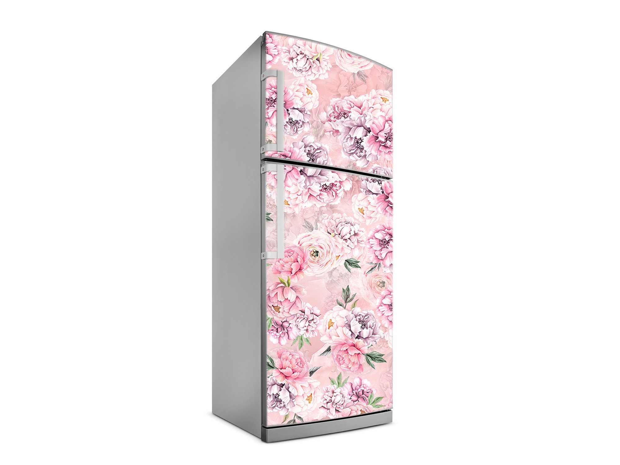 Peony Flower Decal Fridge Peonies Floral Wall Fridge | Etsy