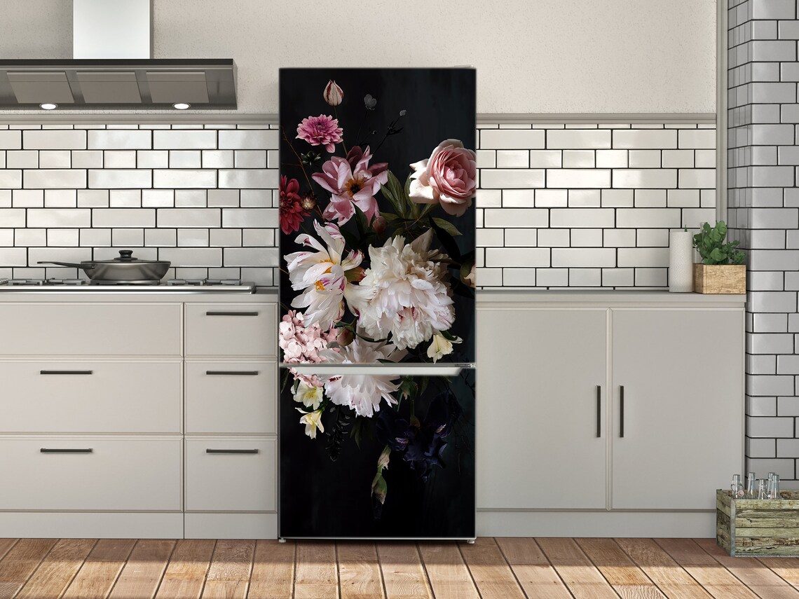 Flower Composition Decal Fridge Floral Wall Fridge Stickers - Etsy