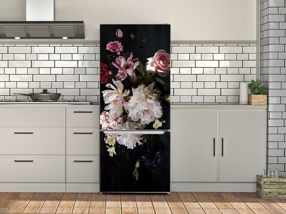 Flower Composition Decal Fridge Floral Wall Fridge Stickers - Etsy