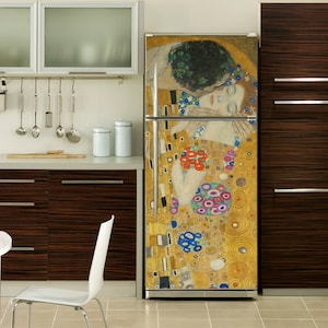 Fridge Wrap Vinyl Peel and Stick, Refrigerator Wrap With the Kiss for ...