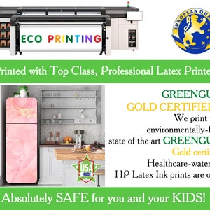 Pink Fridge Wrap, Marble Refrigerator Decal Cover Peel and Stick, Self ...