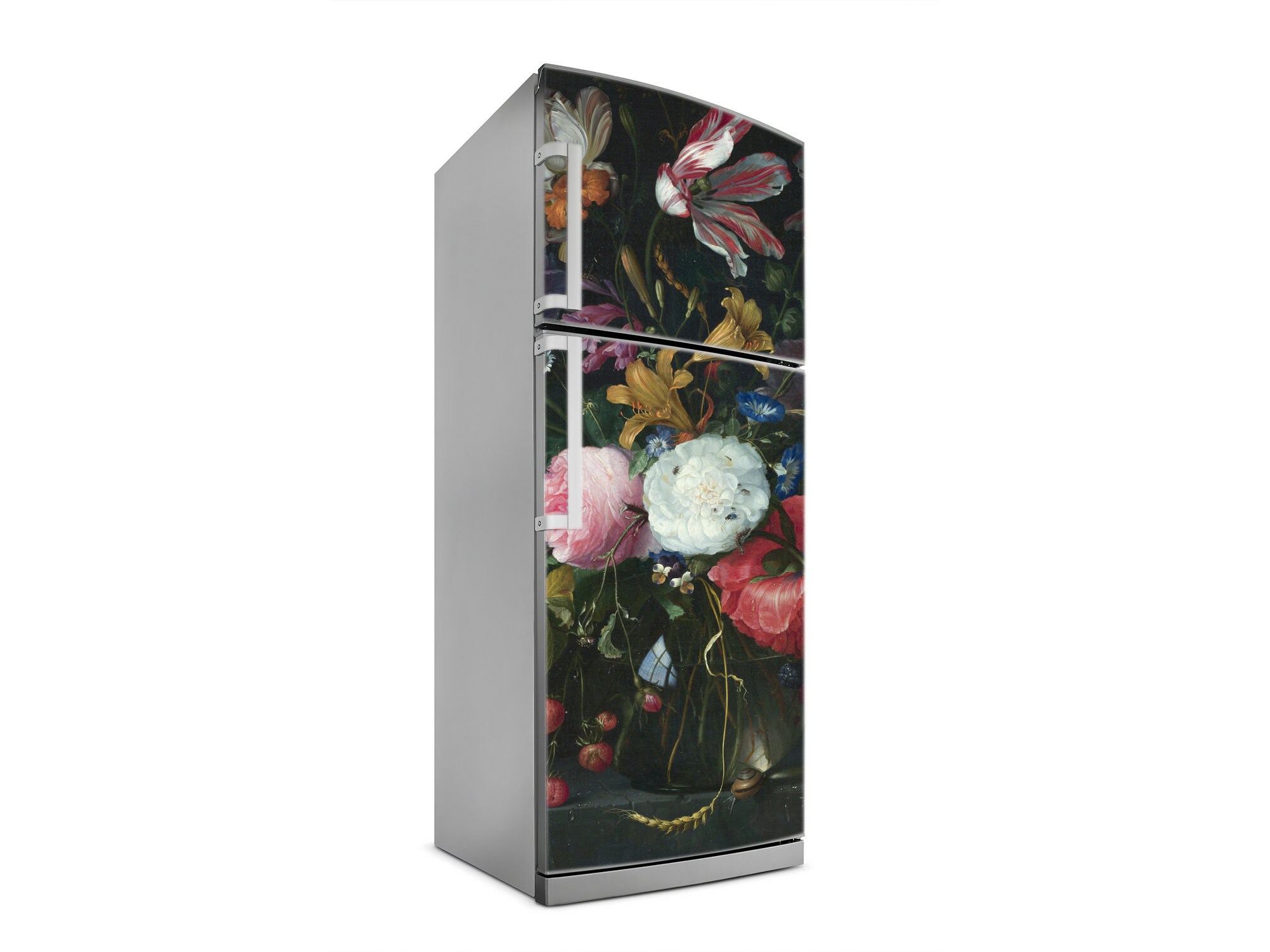 Dark Flower Decal Fridgeroses Floral Wall Fridge Stickers - Etsy