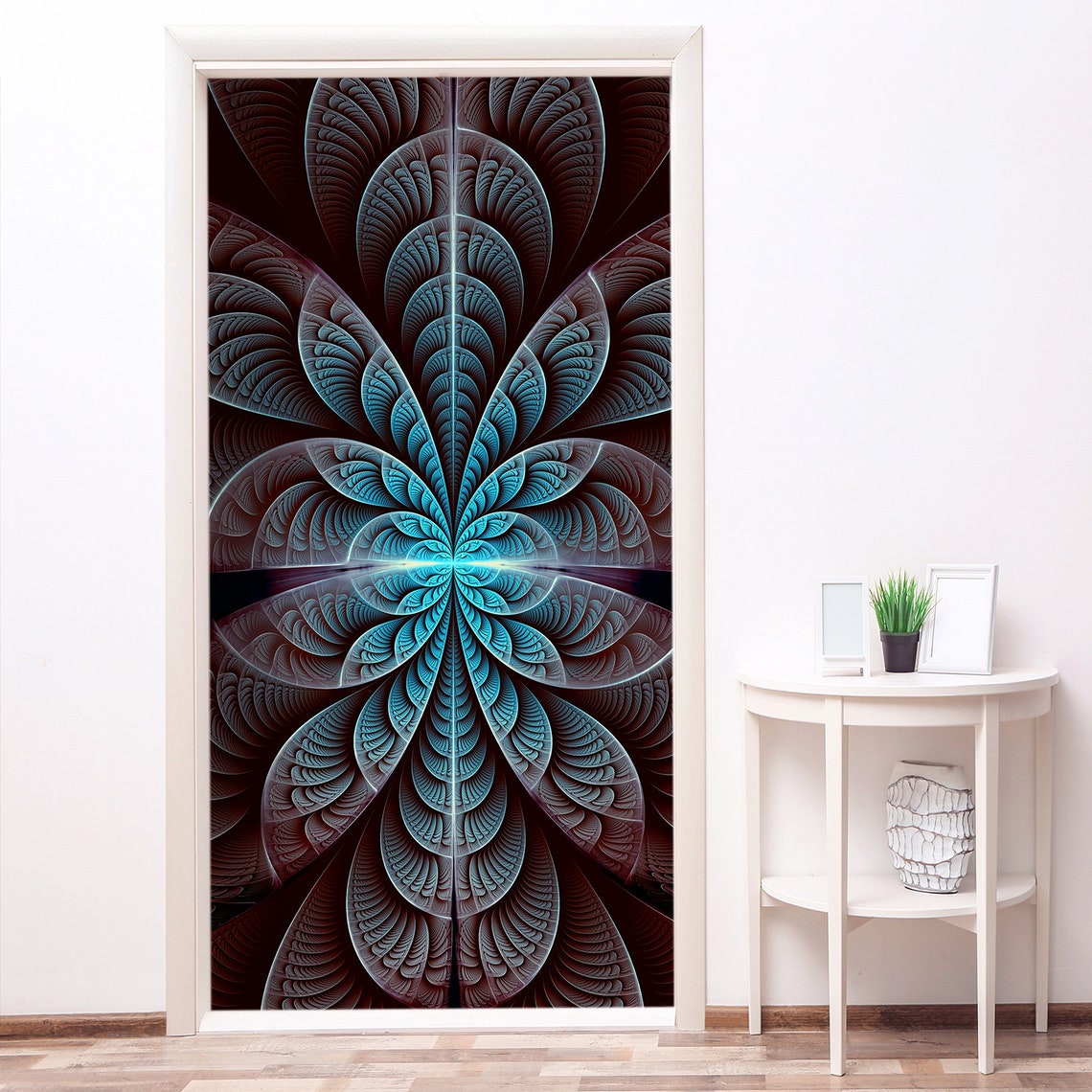 Bohemian Mandala Decal for Door, Mandala Painting Wall Fridge Stickers ...
