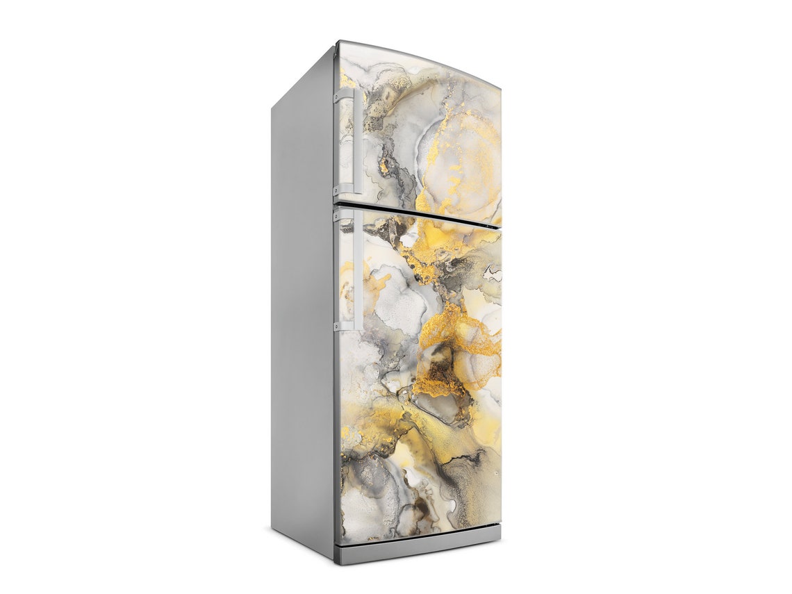 Grey Marble Decal Not Metalic Fridge Cover Wall Fridge - Etsy