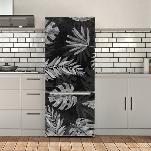 Bright Tropical Leaves Decal Fridge Floral Leaf Wall Fridge - Etsy